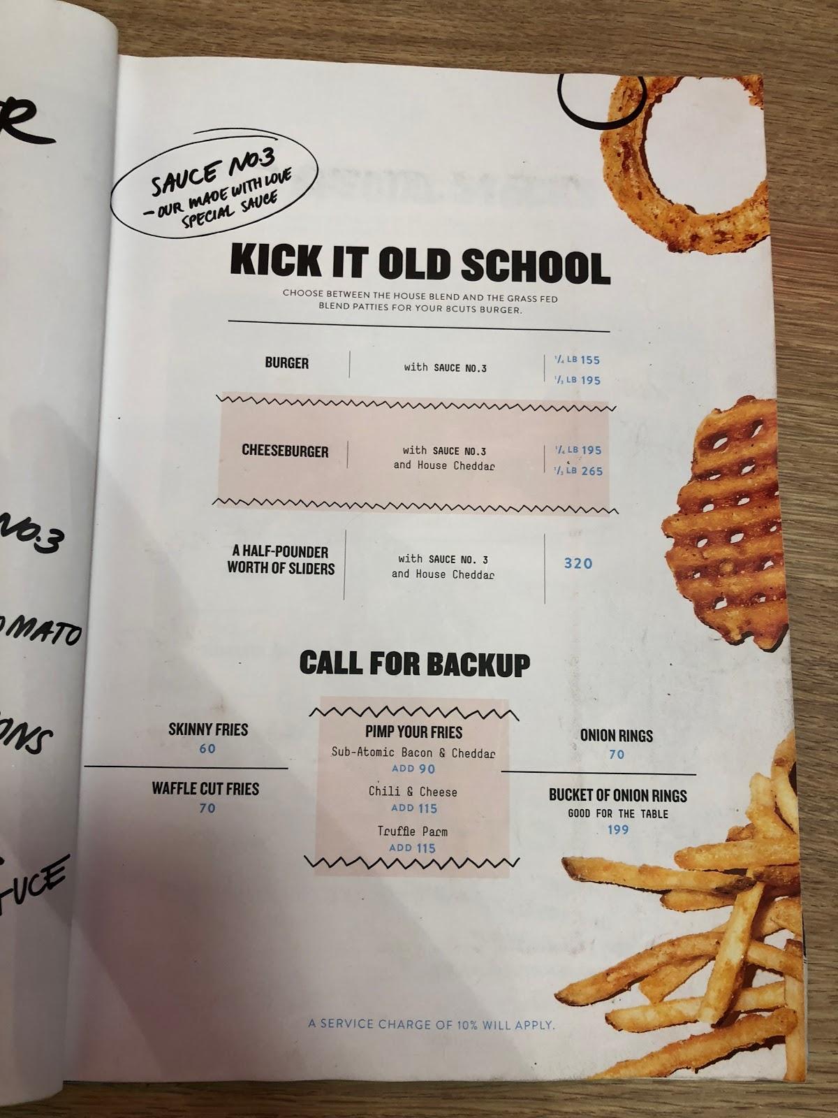 Menu at 8 Cuts Burger Blends restaurant, Taguig, 26th Serendra