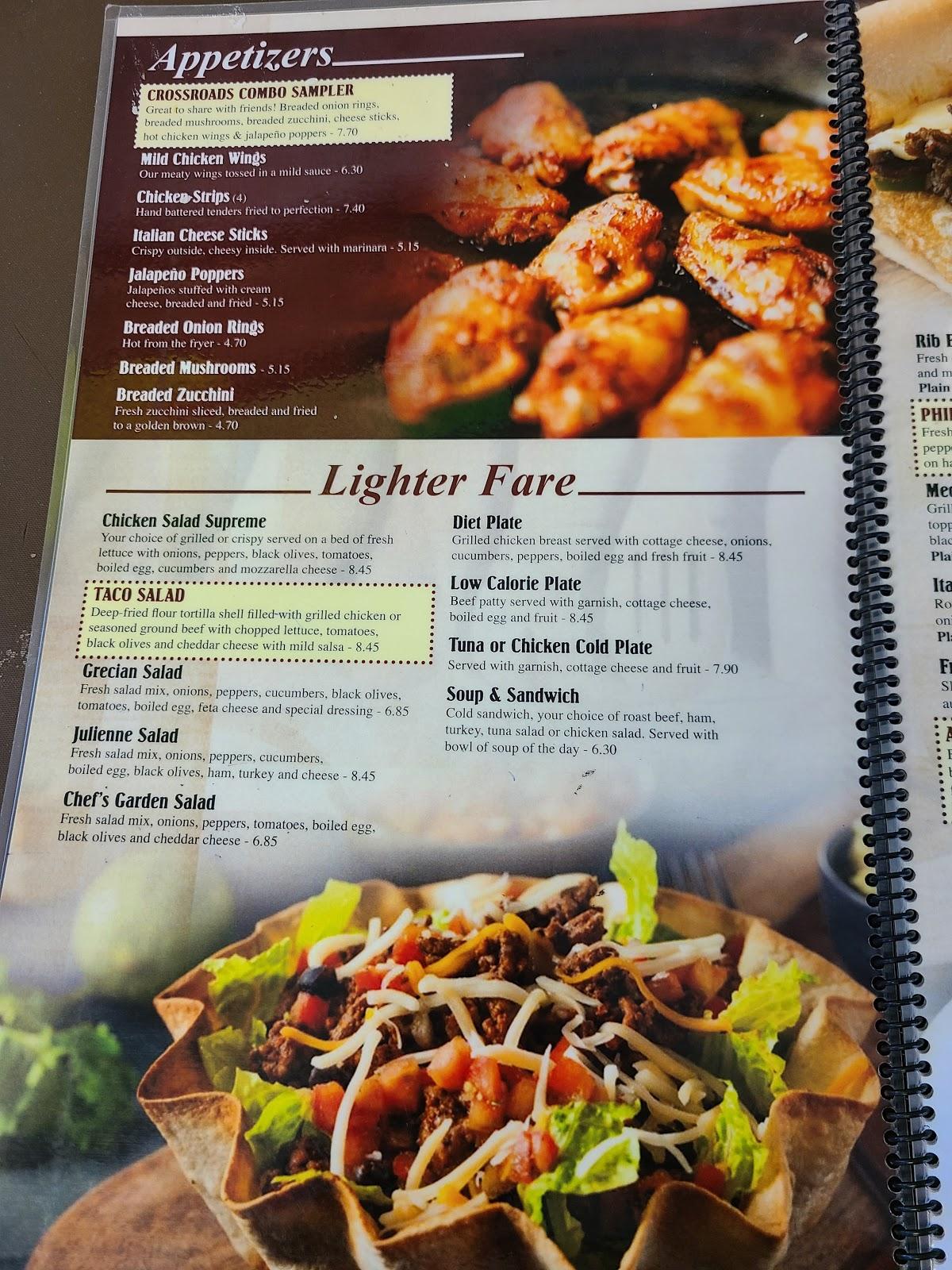 Menu at Crossroads Family Restaurant, Attica