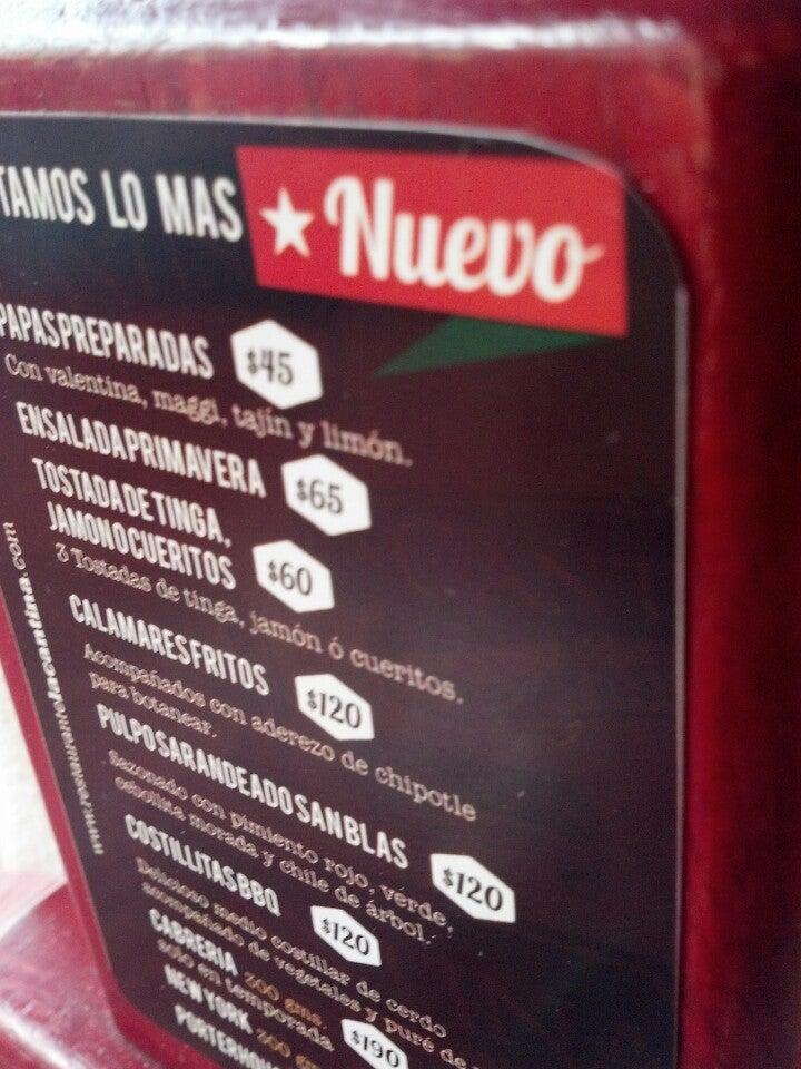 Menu at La Burger restaurant, San Luis Potosi, Av. Venustiano Carranza ...