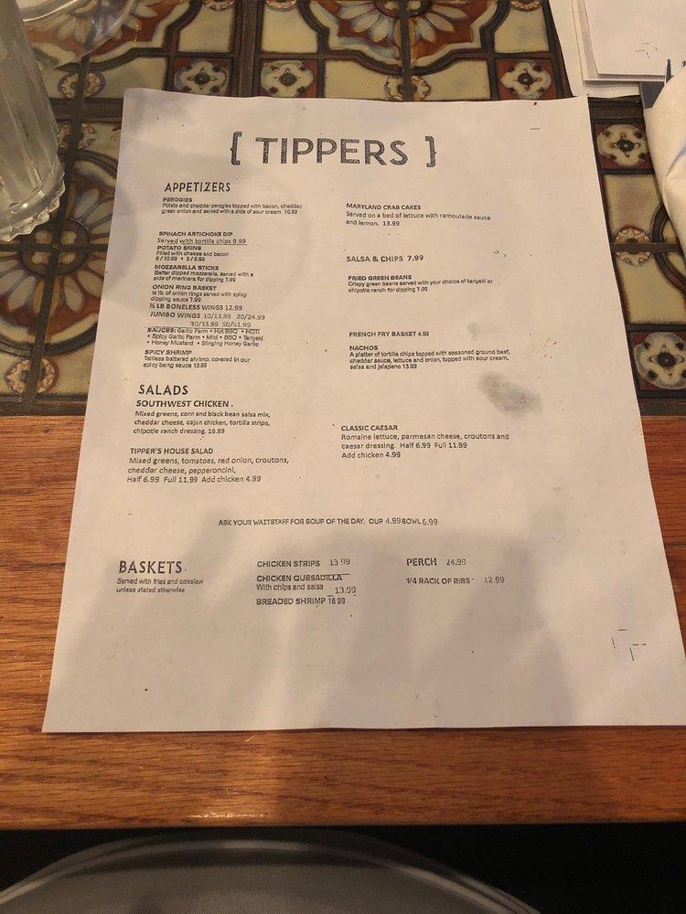 Menu at Tippers Seafood & Steak House steakhouse, Put-in-Bay