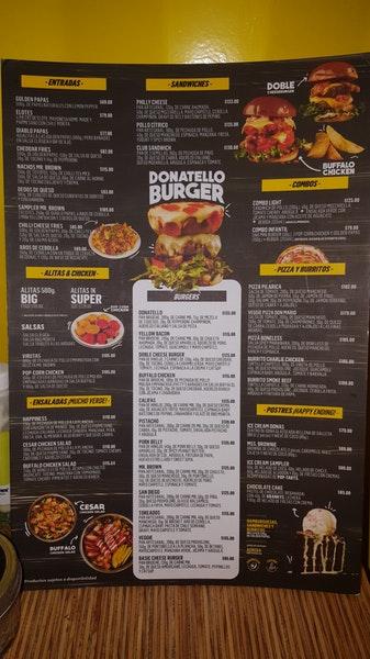 Menu at MR. BROWN LINDA VISTA restaurant, Guadalupe, Av. Miguel Alemán 911