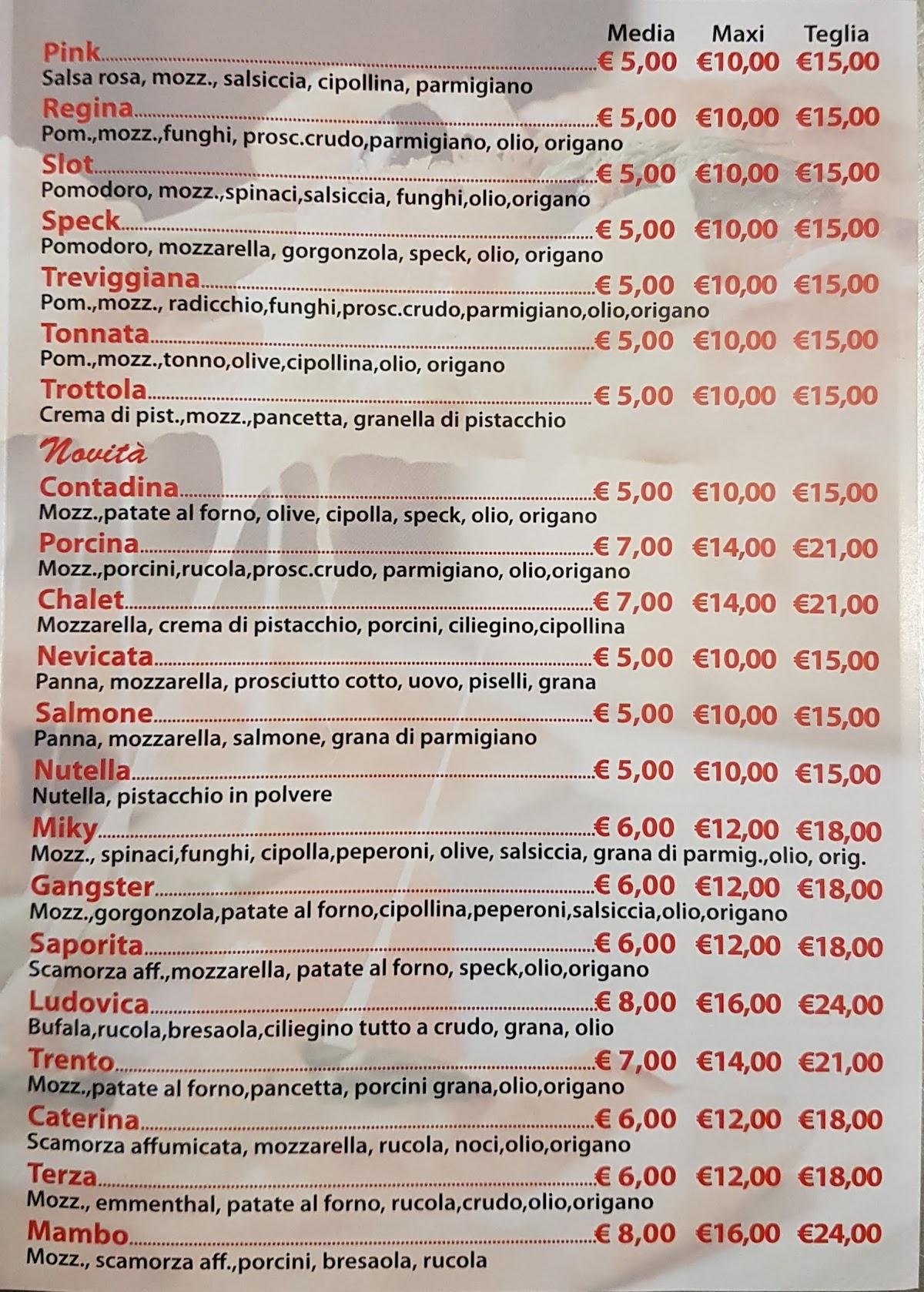 Menu da Pizzeria I Monelli, Catania, Via Plebiscito