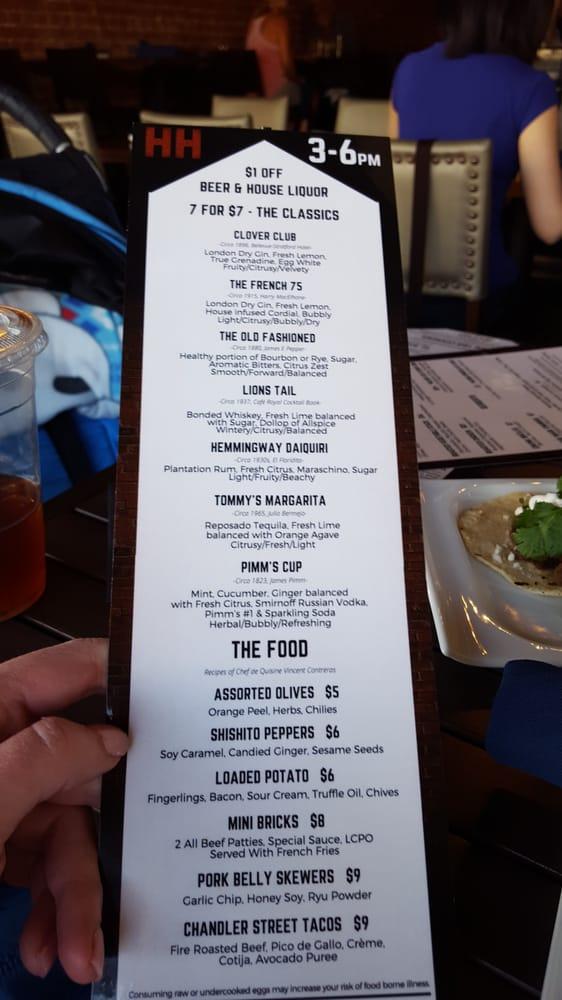 Menu at The Brickyard Downtown pub & bar, Chandler