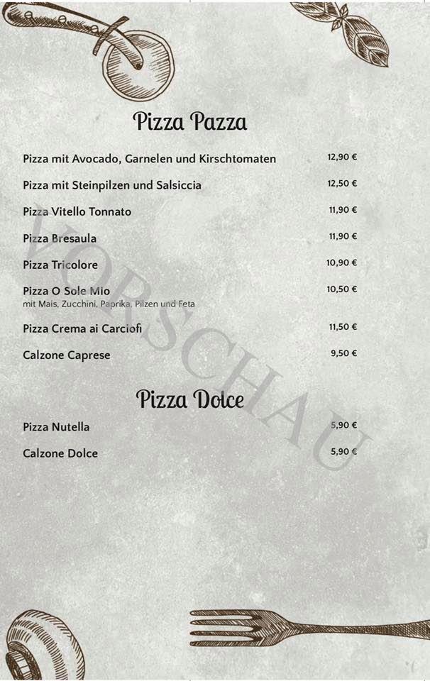 Speisekarte von Angelo restaurant, Hamburg