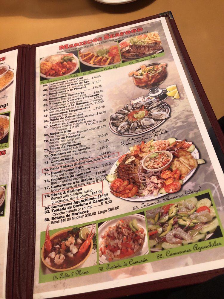 Menu at Casa Jimenez Mexican Grill restaurant, Riverside