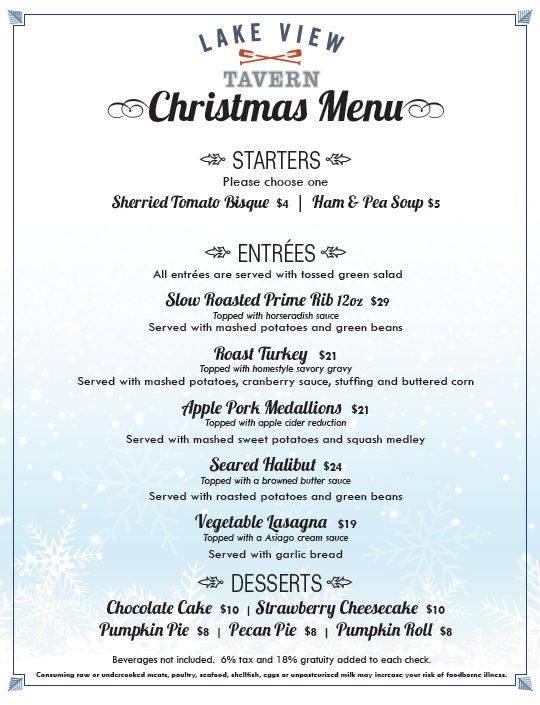 Menu at Lake View Tavern restaurant, Lake Harmony, 164 Lake Harmony Road