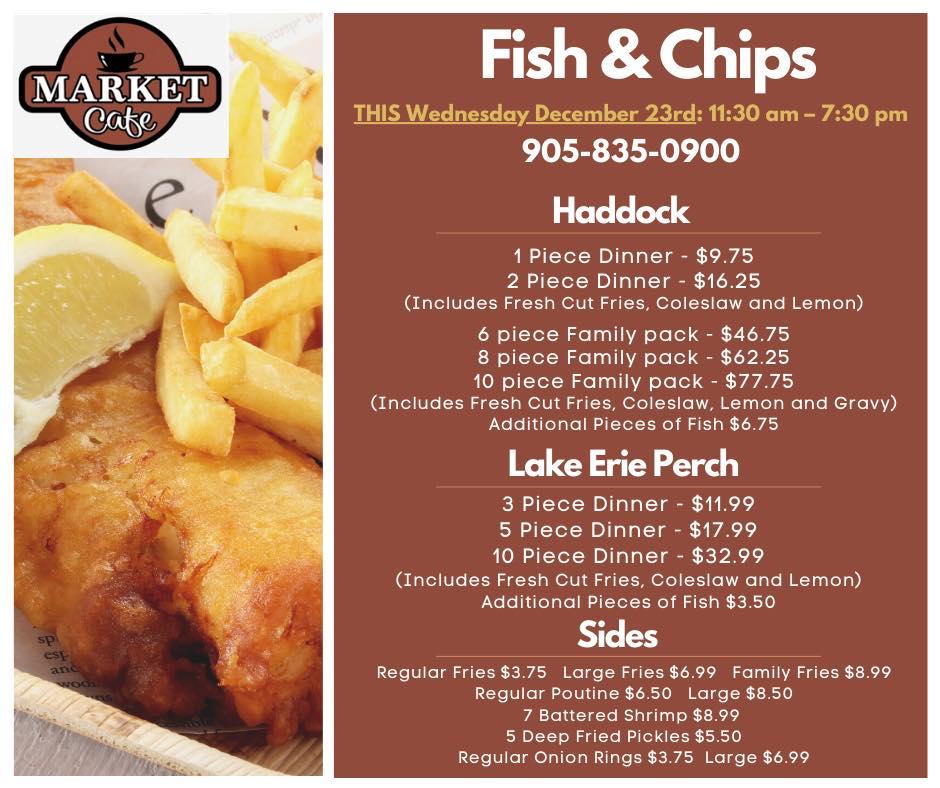 Menu at Market Cafe, Port Colborne, 230 Main St W Unit 1