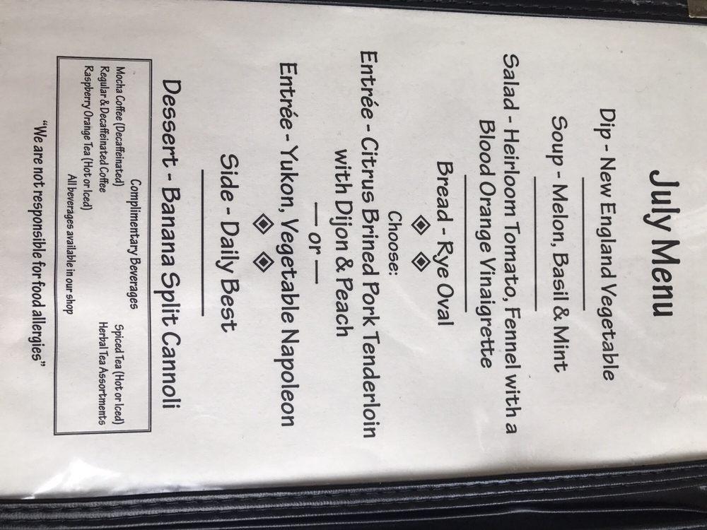 Menu at Pickity Place restaurant, Mason