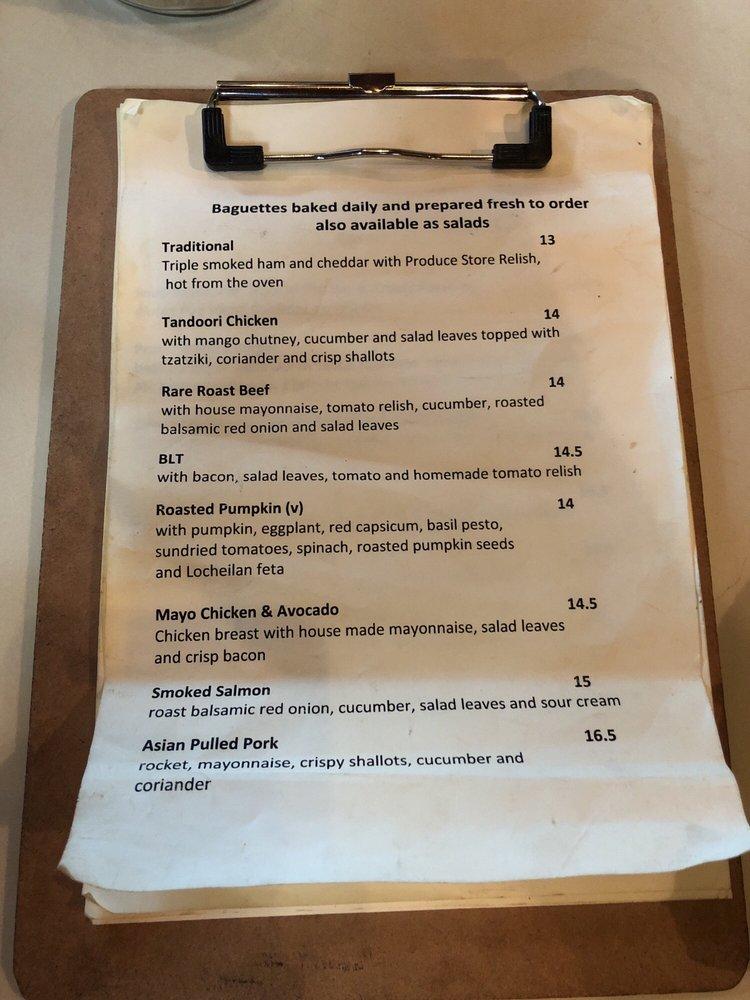 Menu at Mansfield Regional Produce Store restaurant, Mansfield