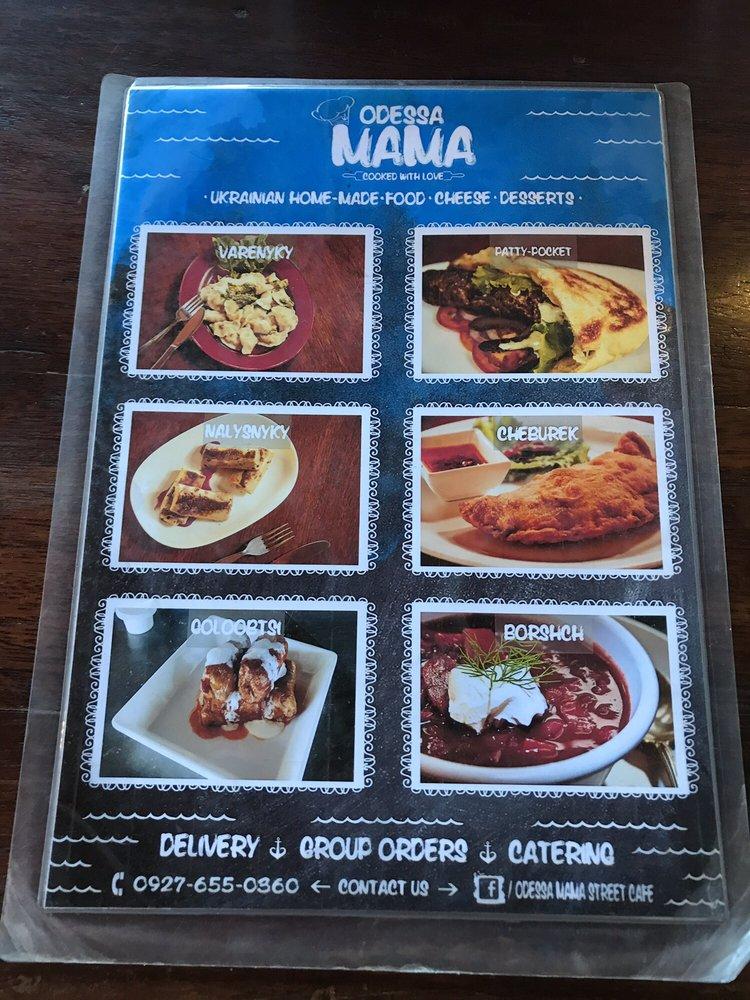 Menu at Odessa Mama Cafe and Boodmo Brewery, El Nido, 1 C. Hama