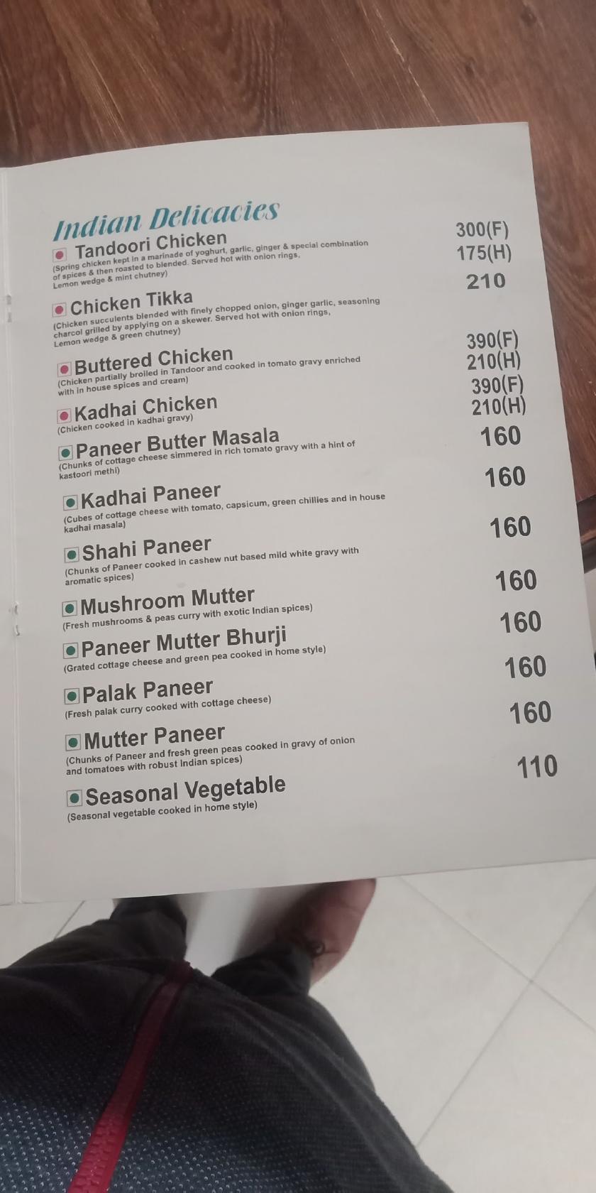 Menu at Sandpiper Restaurant Rewari, Rewari