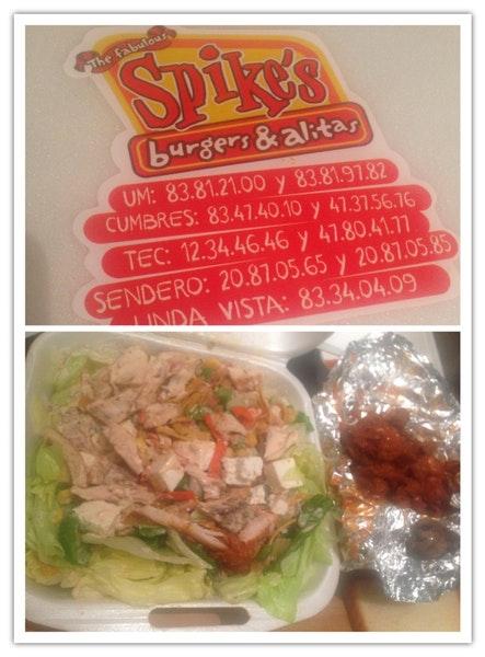 Carta del restaurante Spikes Linda Vista, Guadalupe
