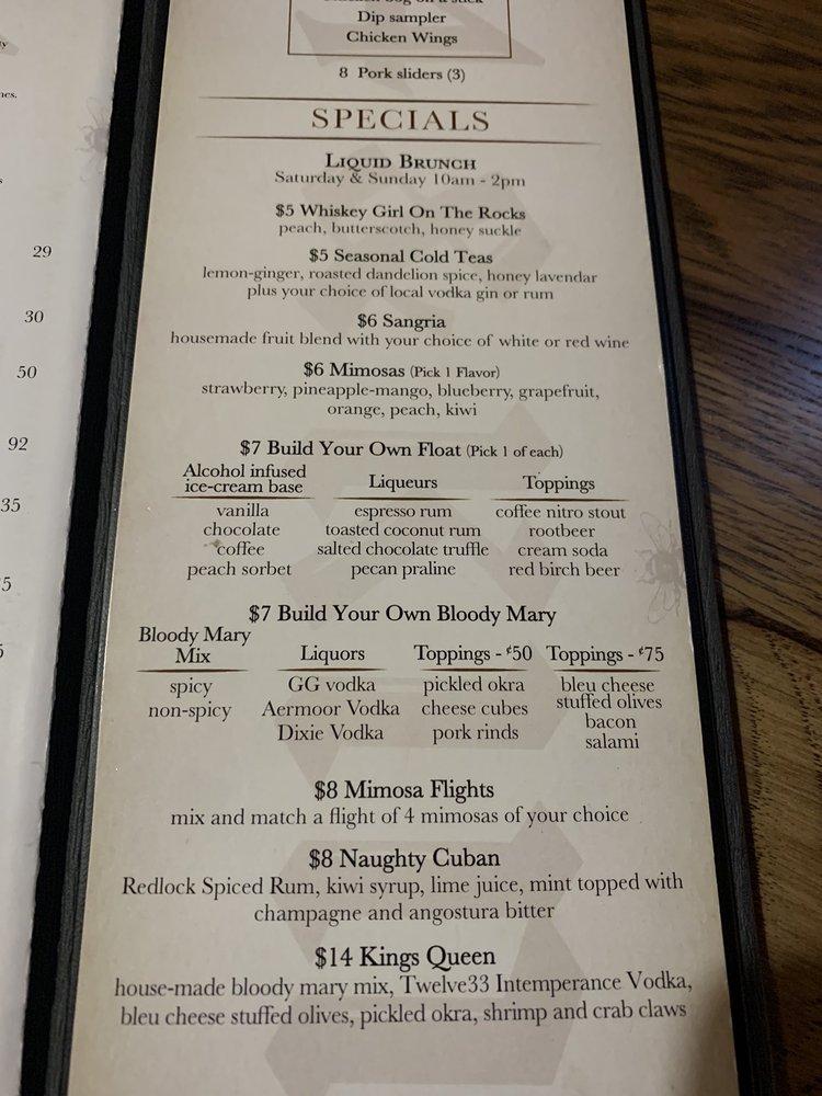 Menu at 44 & King pub & bar, Myrtle Beach