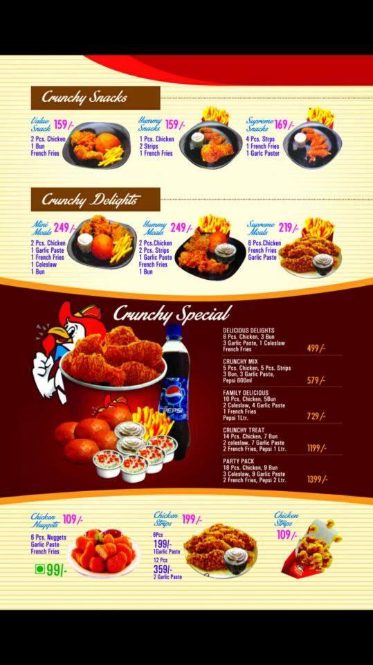 Menu at CRUNCHY MUNCHY, Kallambalam, QQ7Q+V93