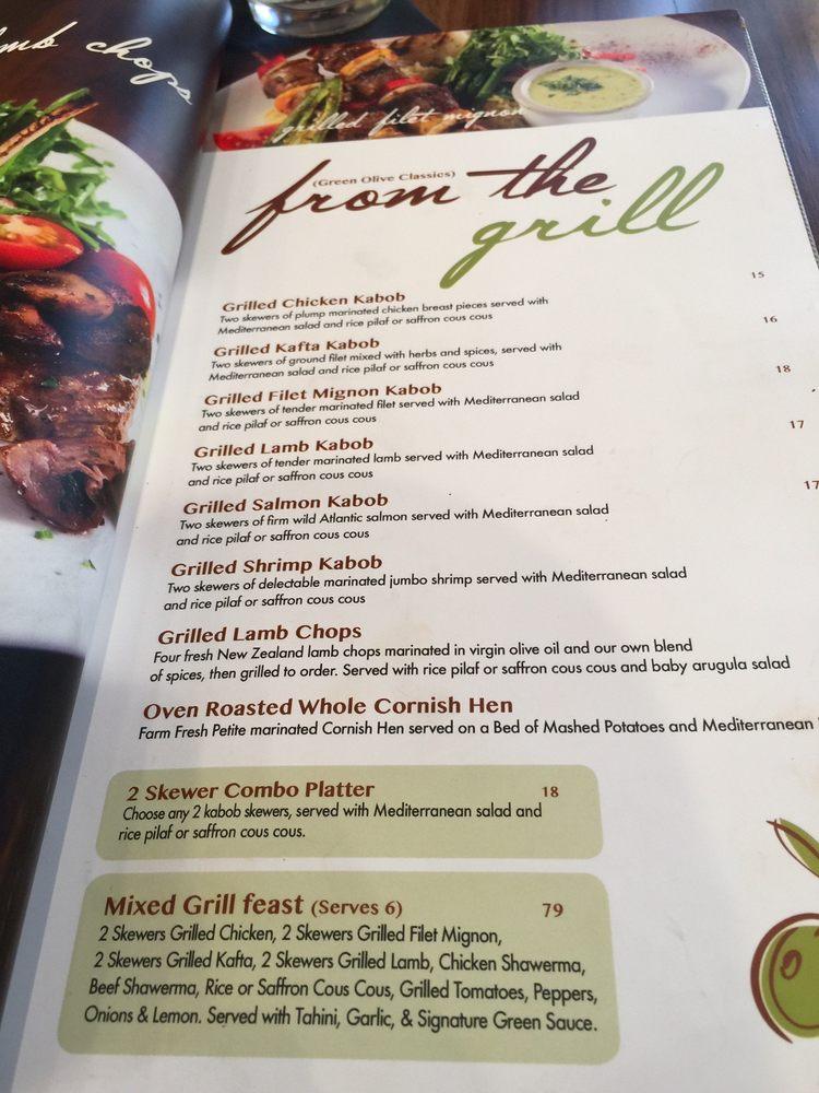 Menu at Green Olive pub & bar, Downey, Lakewood Blvd