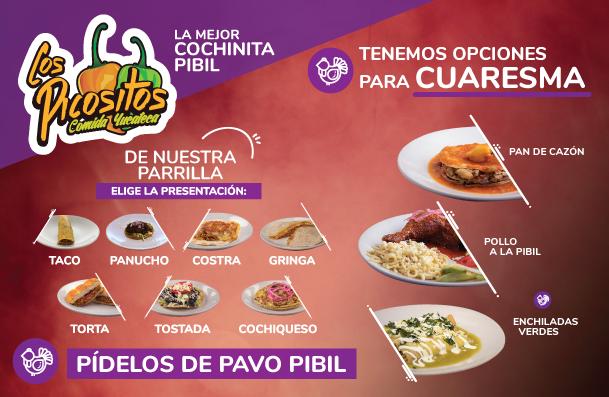 Menu at Los Picositos restaurant, Mexico City, Los Postes 99