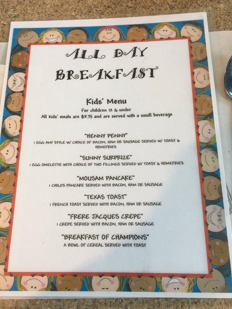 Menu at Mike's All Day Breakfast restaurant, Kennebunk, 55 Western Ave
