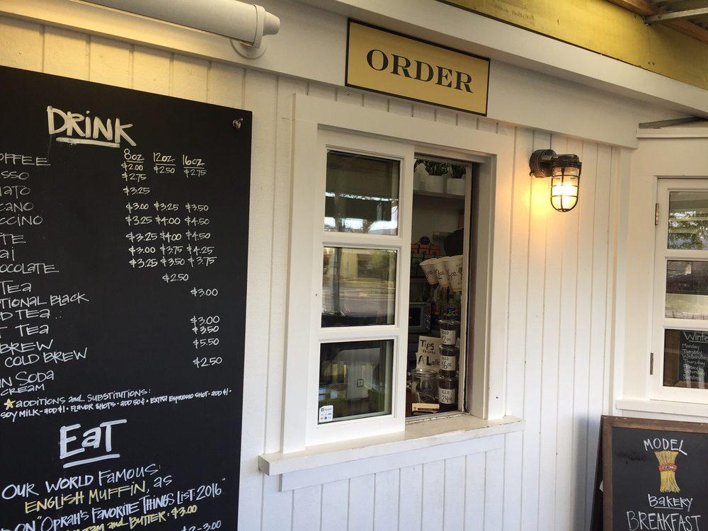 Menu at Mini Model cafe, Yountville