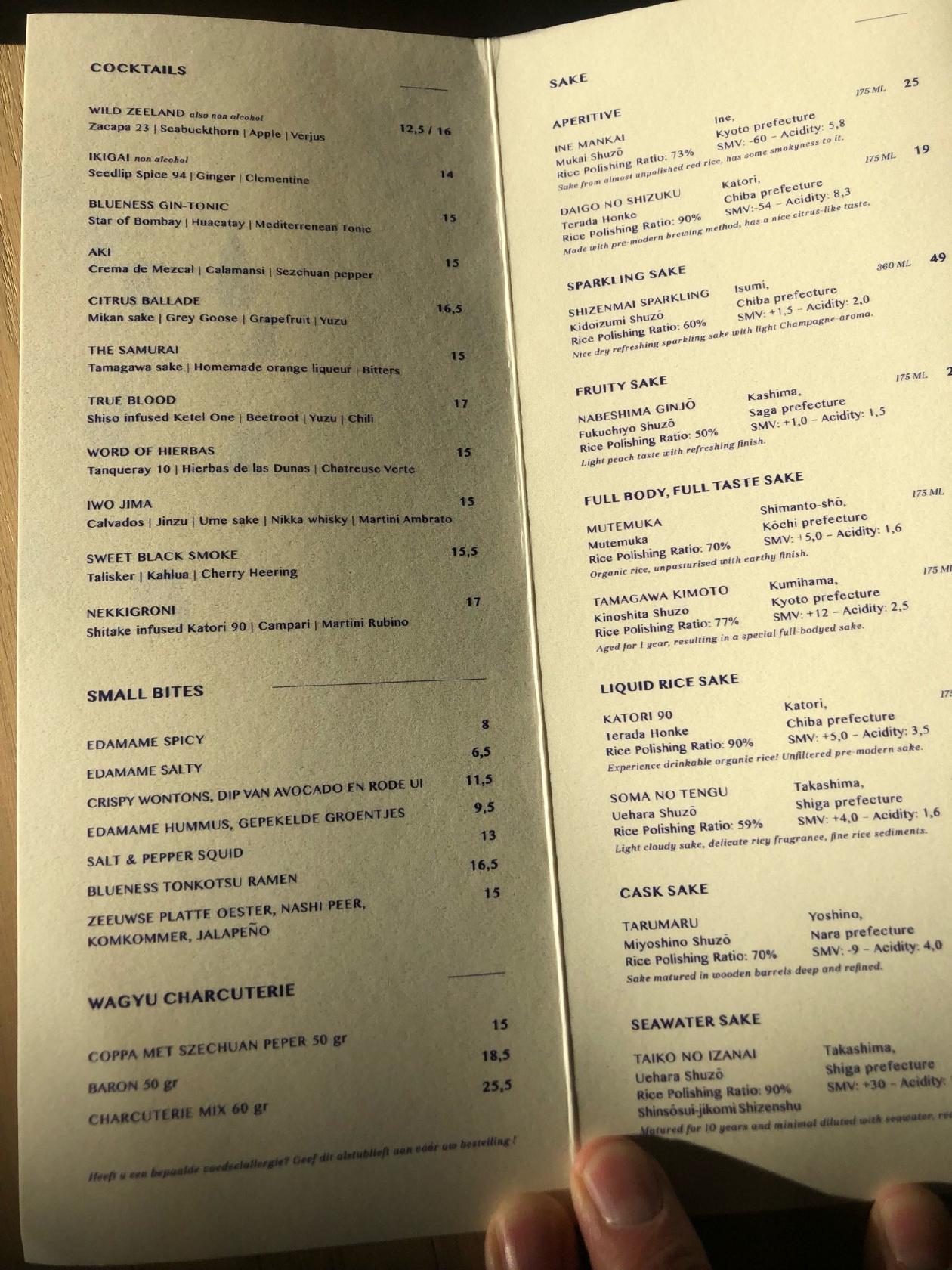 Menu at Strandhotel Cadzand, Cadzand