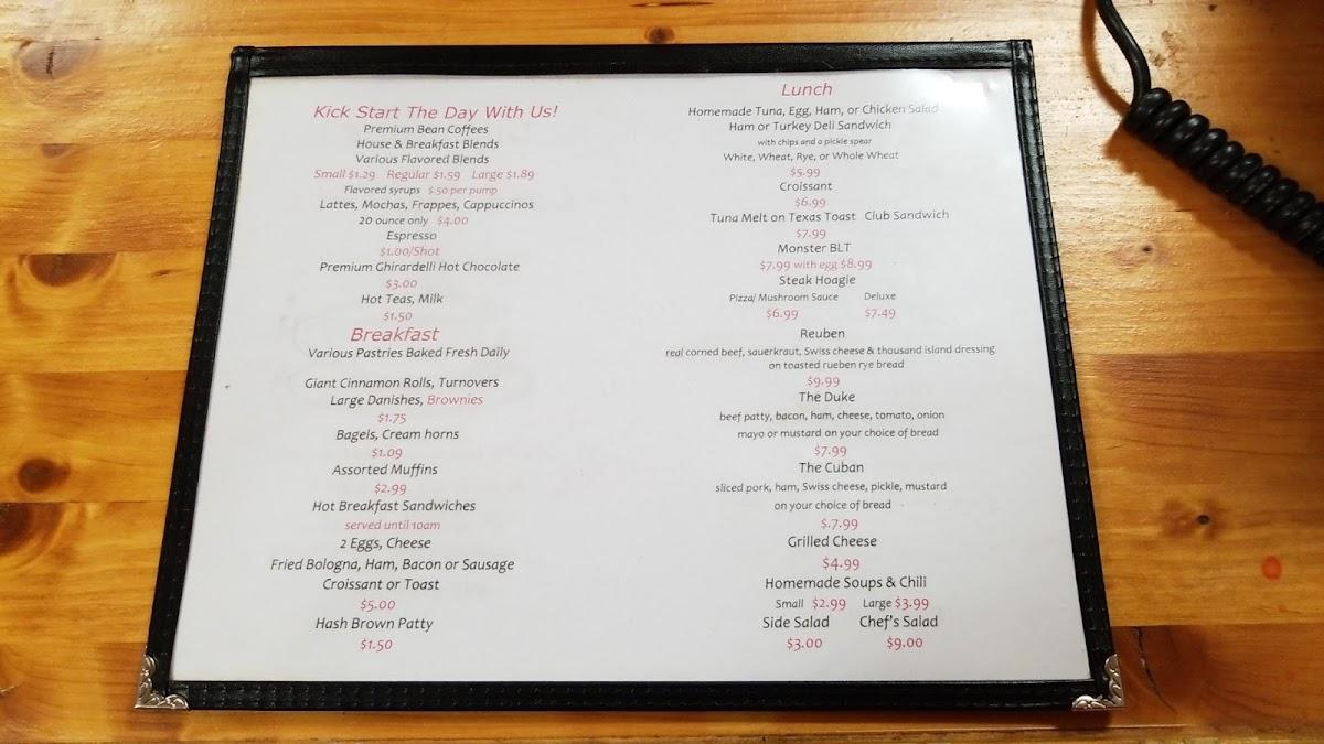 Menu at Cummins Café Delights cafe, Lawrenceburg