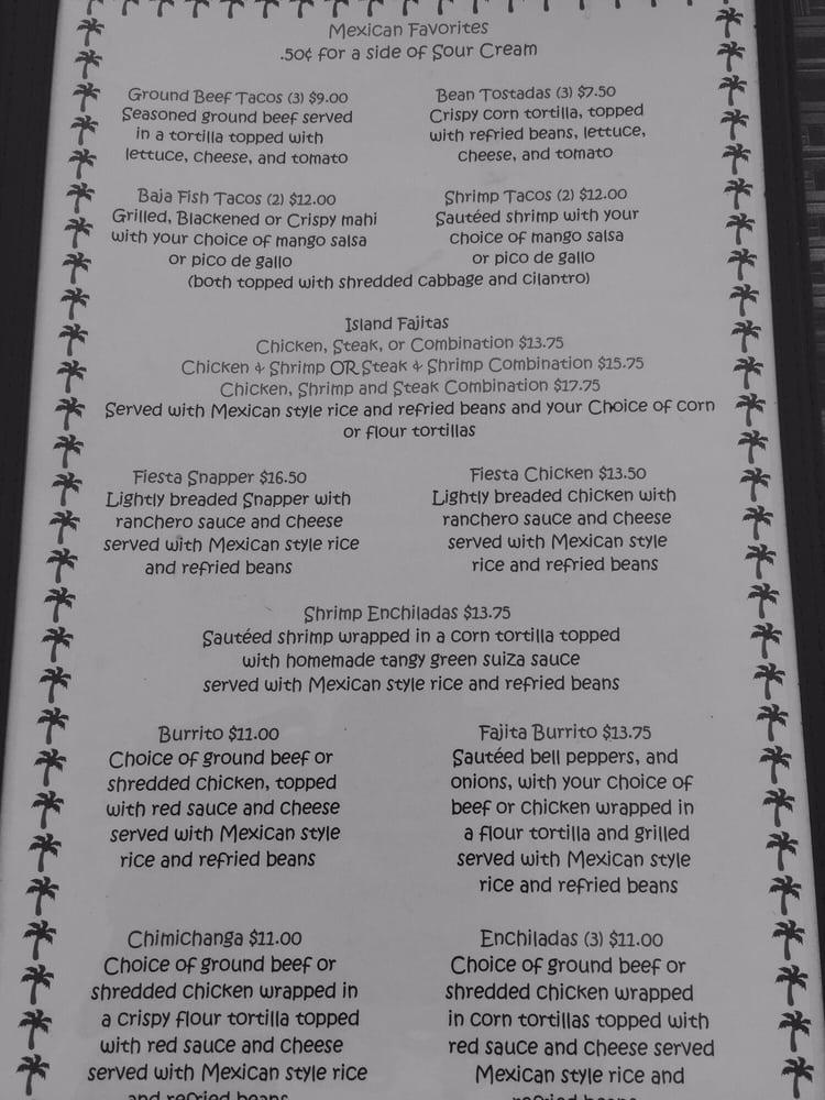 Menu at La Playa Grill restaurant, Homestead Base