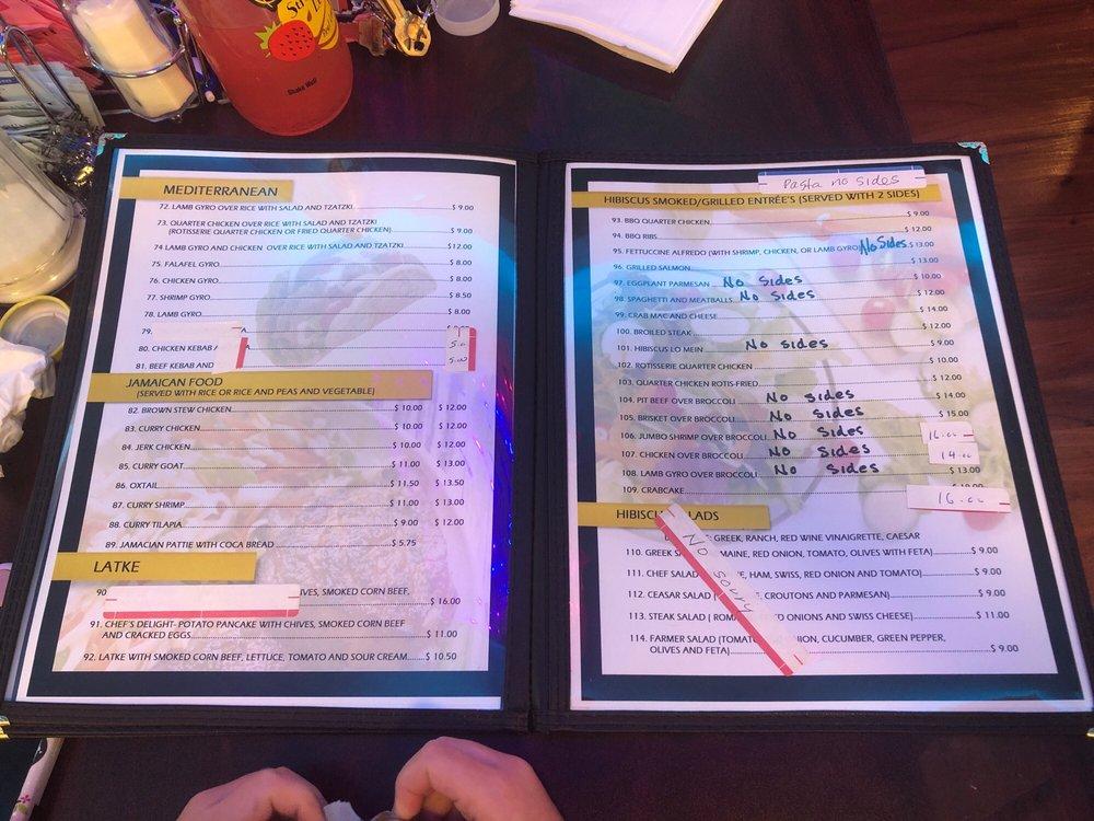Menu at Hibiscus Restaurant, Baltimore