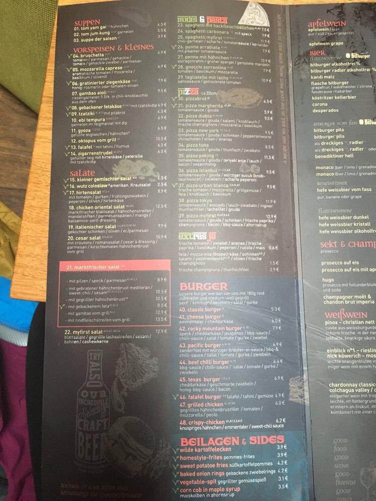 Menu at Myfirst Kitchen cafe, Siegen
