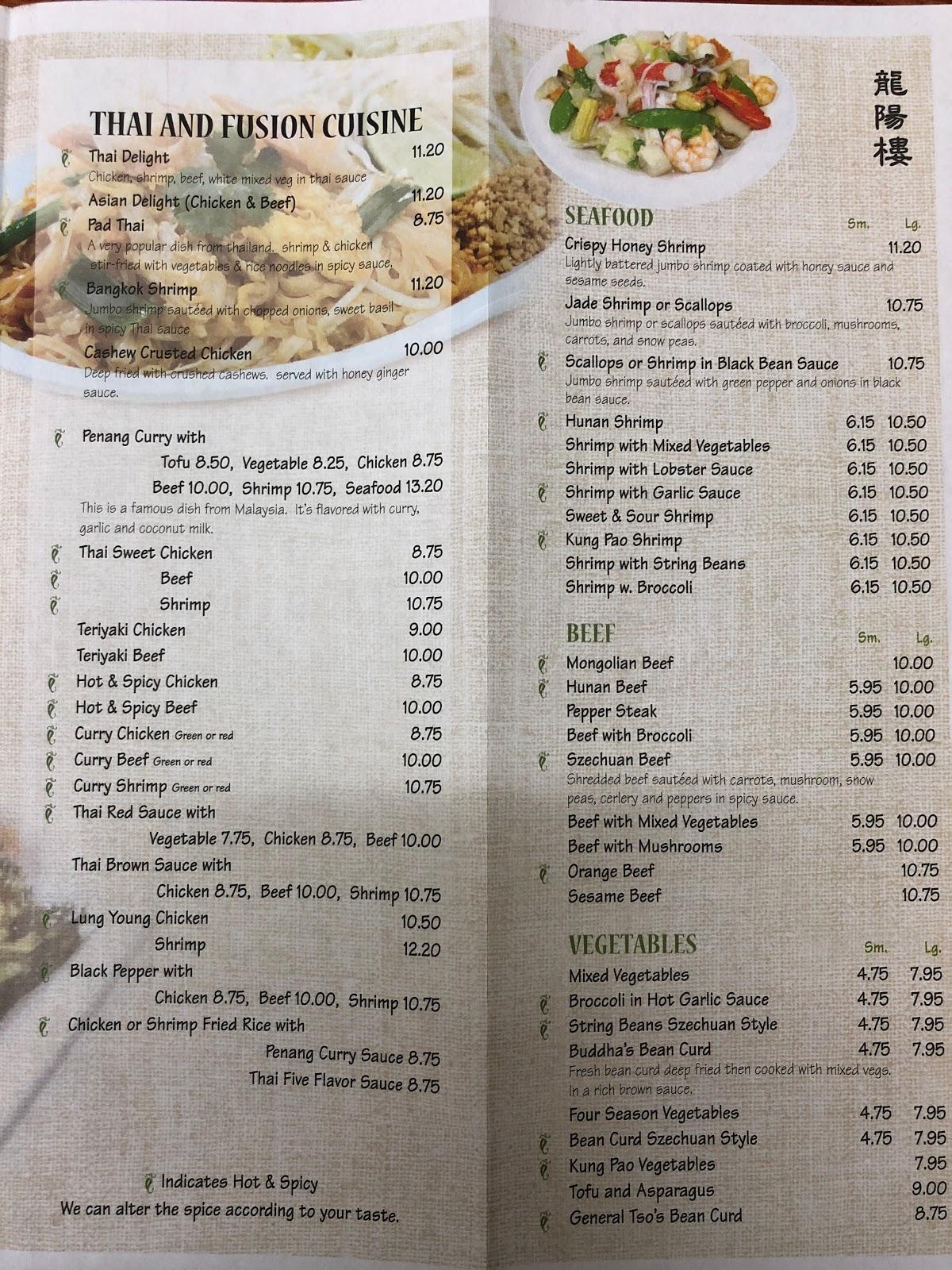 Menu at Asian Cafe, Glenshaw, William Flinn Hwy