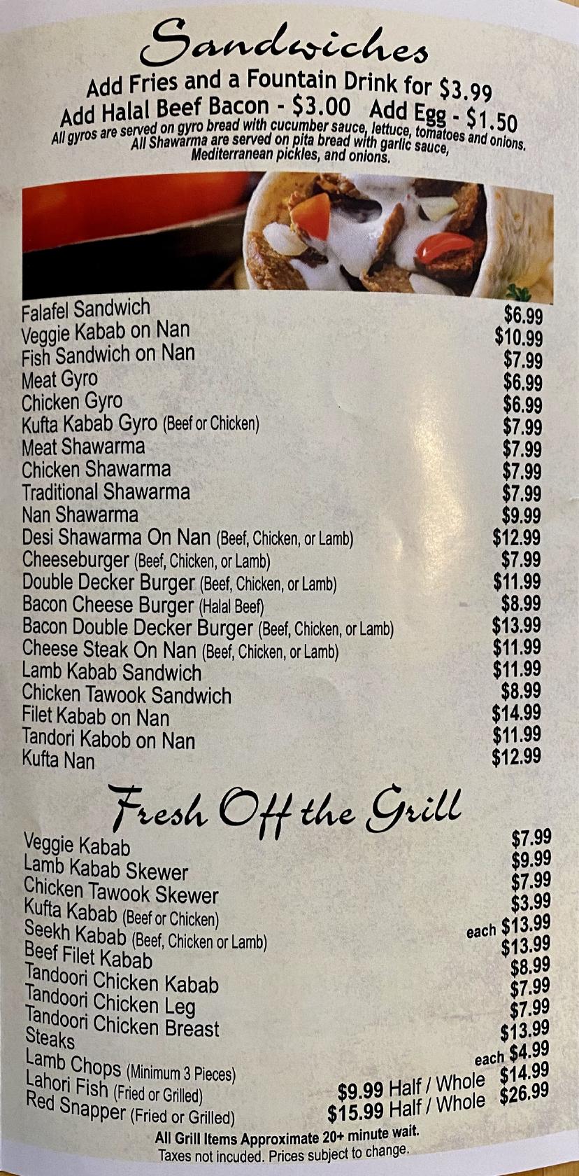 Menu at Salem Market & Grill restaurant, Pittsburgh