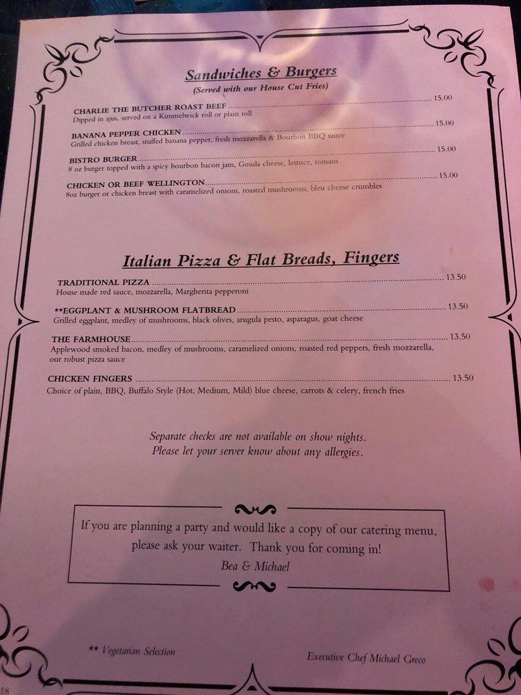 Menu at The Bijou pub & bar, Buffalo, 643 Main St