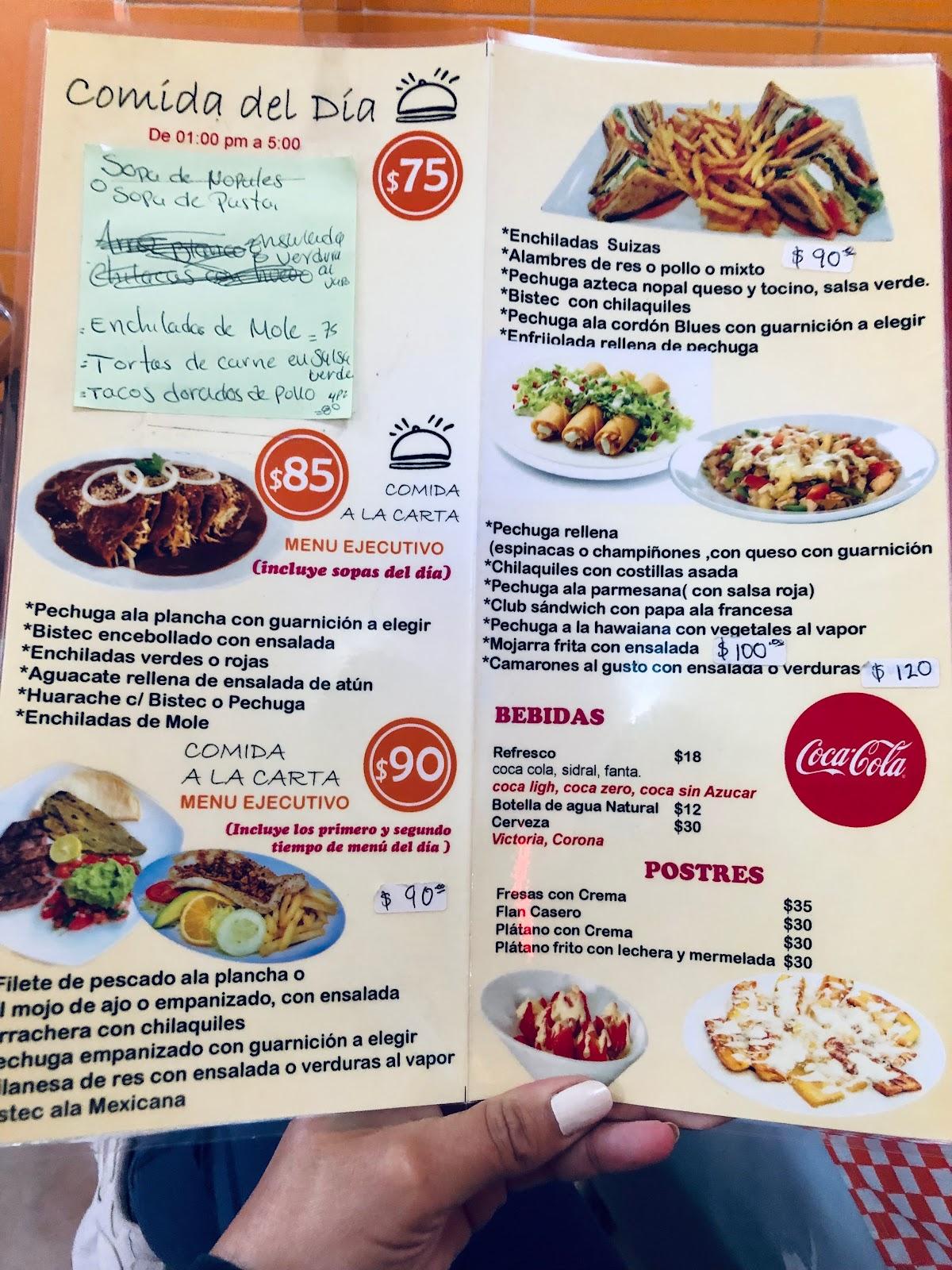 Menu at Comida Casera Quiubole restaurant, Mexico, Pedro Romero de ...