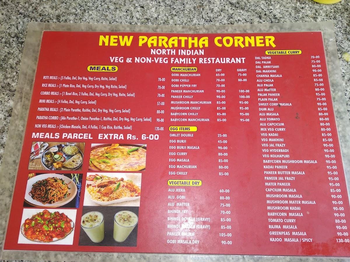 Menu at New Paratha Corner, Bengaluru, 49
