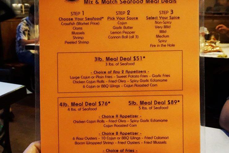 Menu at Claws Restaurant, Cerritos