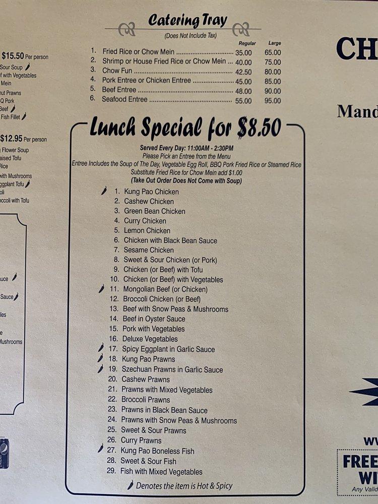Menu at Chef Chen's Chinese Restaurant, Vacaville