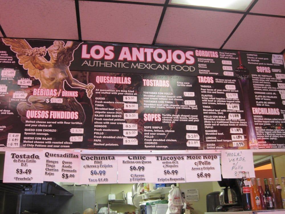 Menu at Los Antojos - Mexican Restaurant, Las Vegas, S Eastern Ave #2