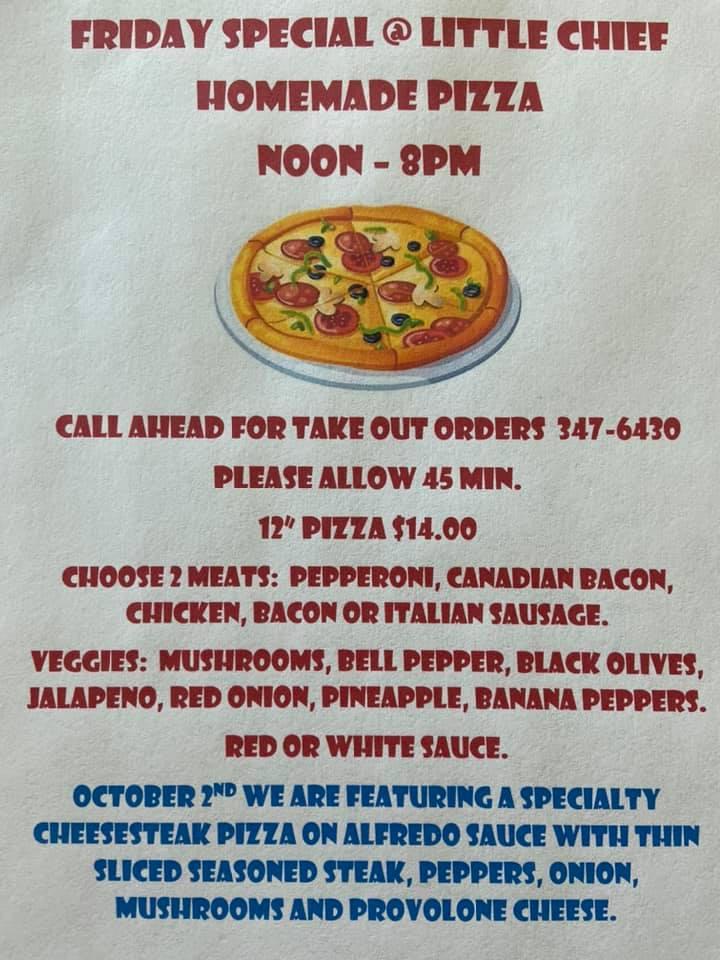 Menu at Little Chief Saloon pub & bar, Worland