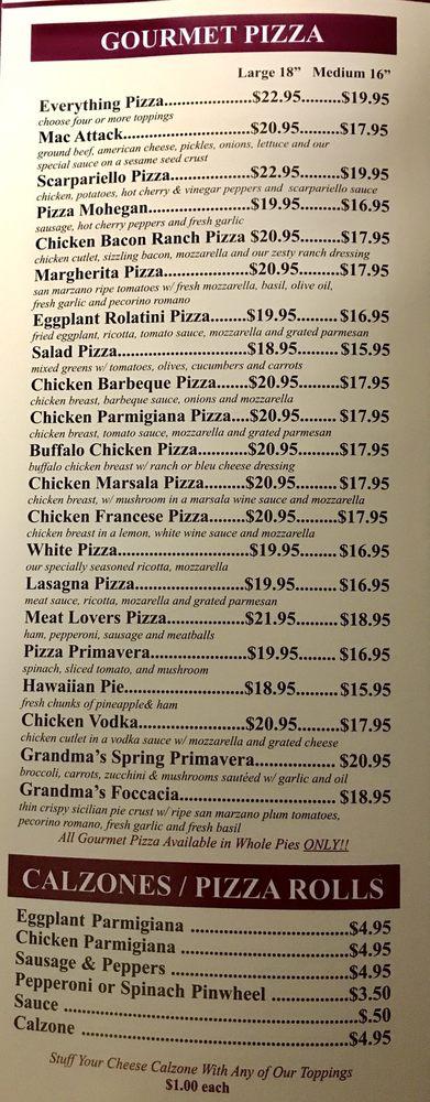 Menu at My Favorite Pizza Place pizzeria, Mohegan Lake