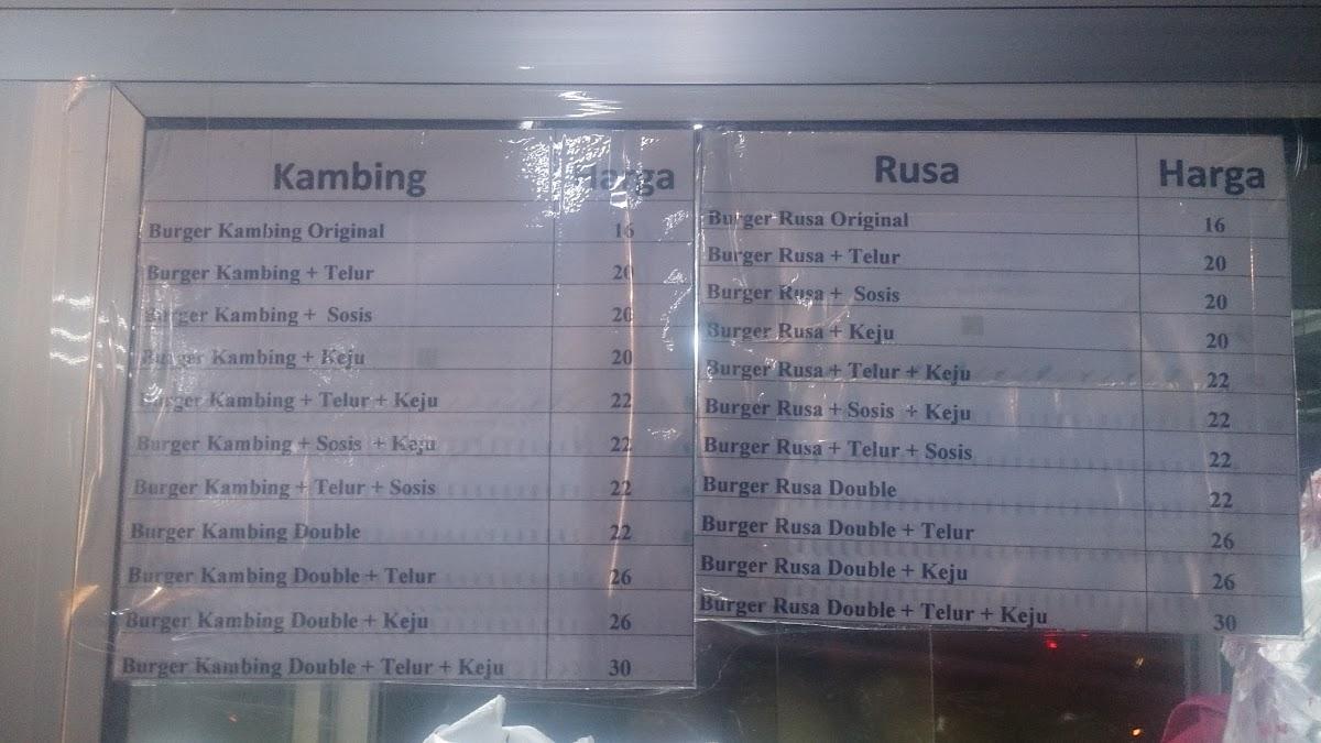 Menu at Burger Ramly Marchelia restaurant, Batam, Taman Baloi