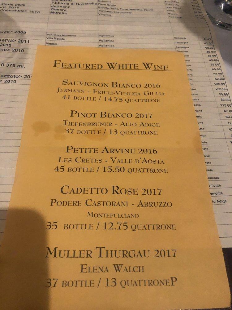 Menu at La Cena Ristorante restaurant, Jacksonville, 911 Edgewood Ave S