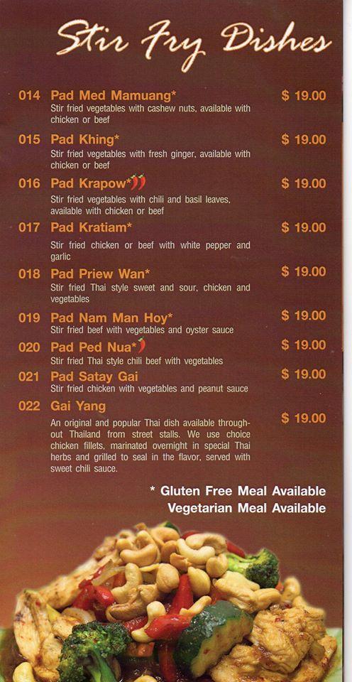 Menu at Thai @Sale restaurant, Sale