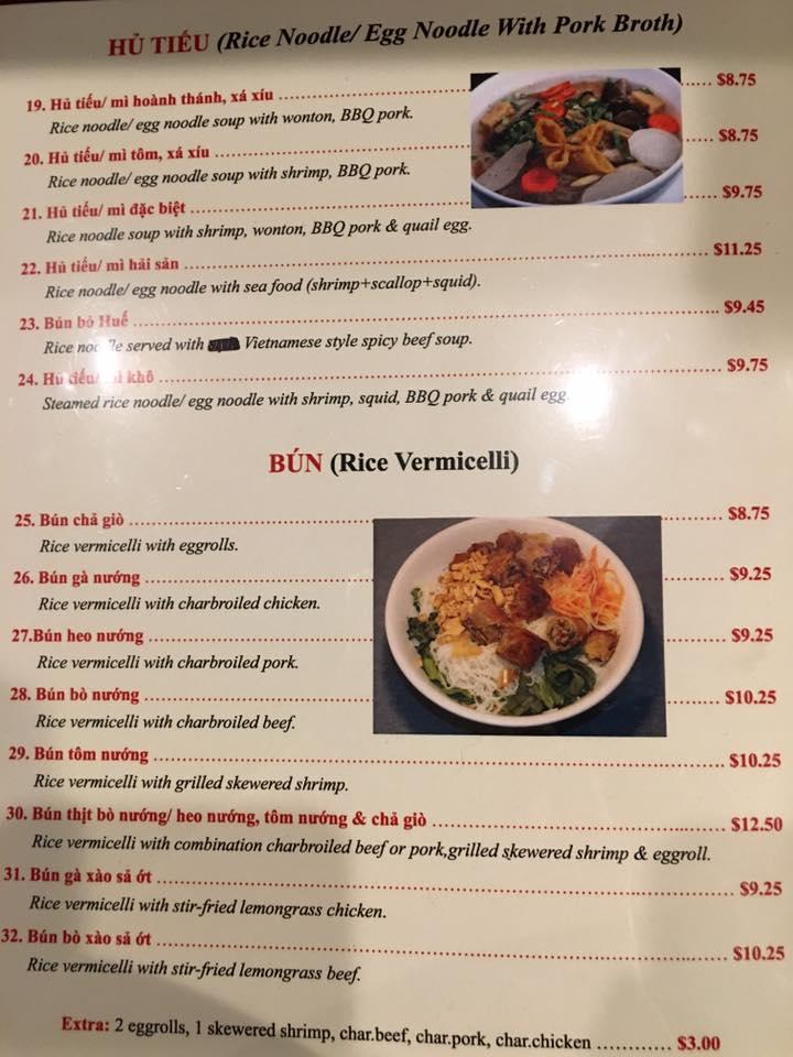 Menu at Việt Restaurant, El Paso, N Zaragoza Rd #107