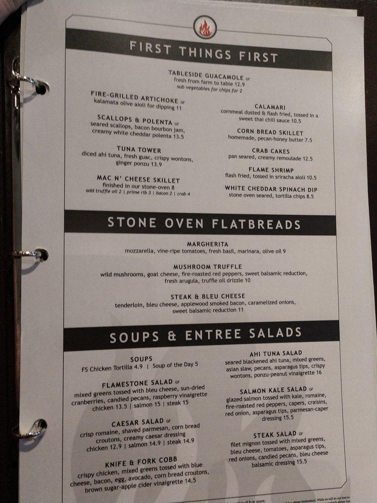 Menu at FlameStone American Grill pub & bar, Trinity, Tampa Rd