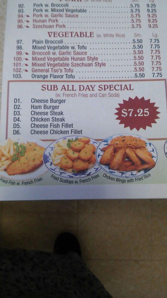 Menu at Four Seasons Chinese Food and Sandwiches restaurant, Baltimore