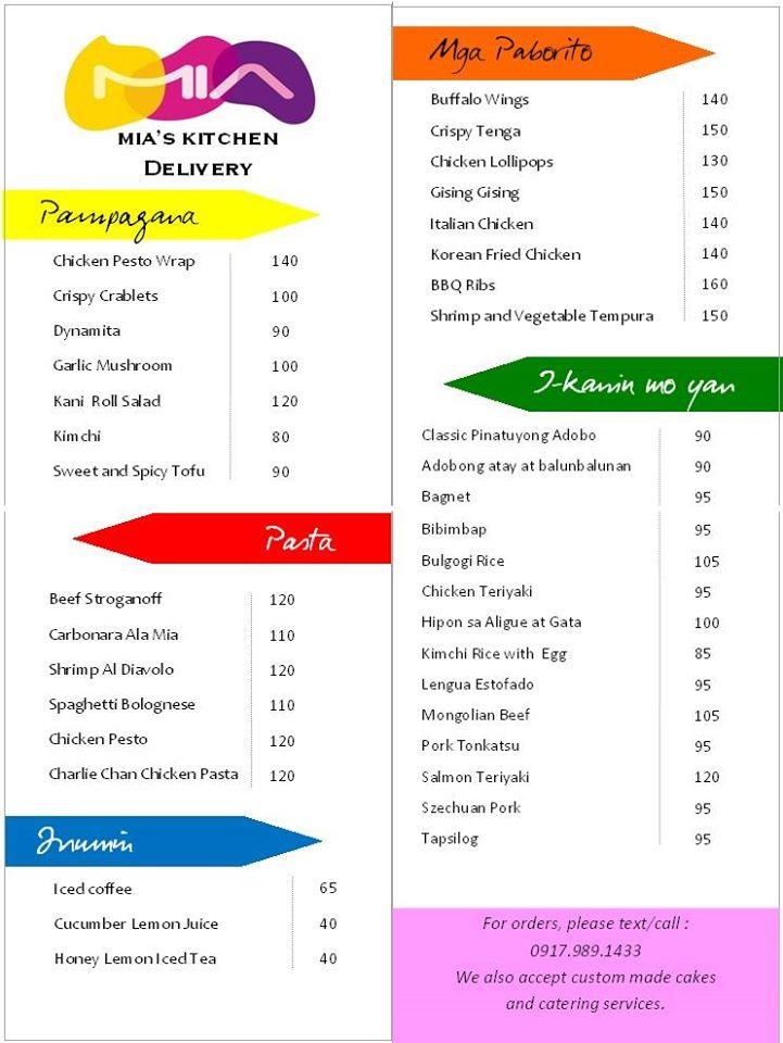 Menu at Meraki Whole Foods restaurant, Cabanatuan City