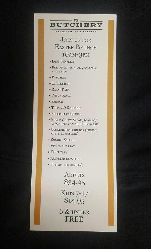 Menu at The Butchery- Steaks, Chops & Seafood steakhouse, Arvada