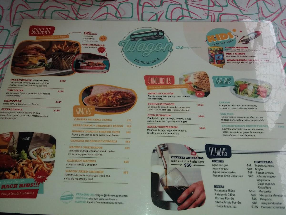 Menu at Wagon restaurant, Lomas de Zamora