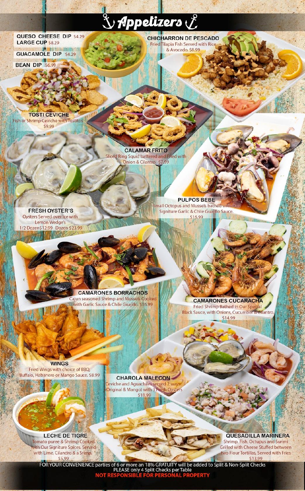 Menu at El Malecon pub & bar, Midland