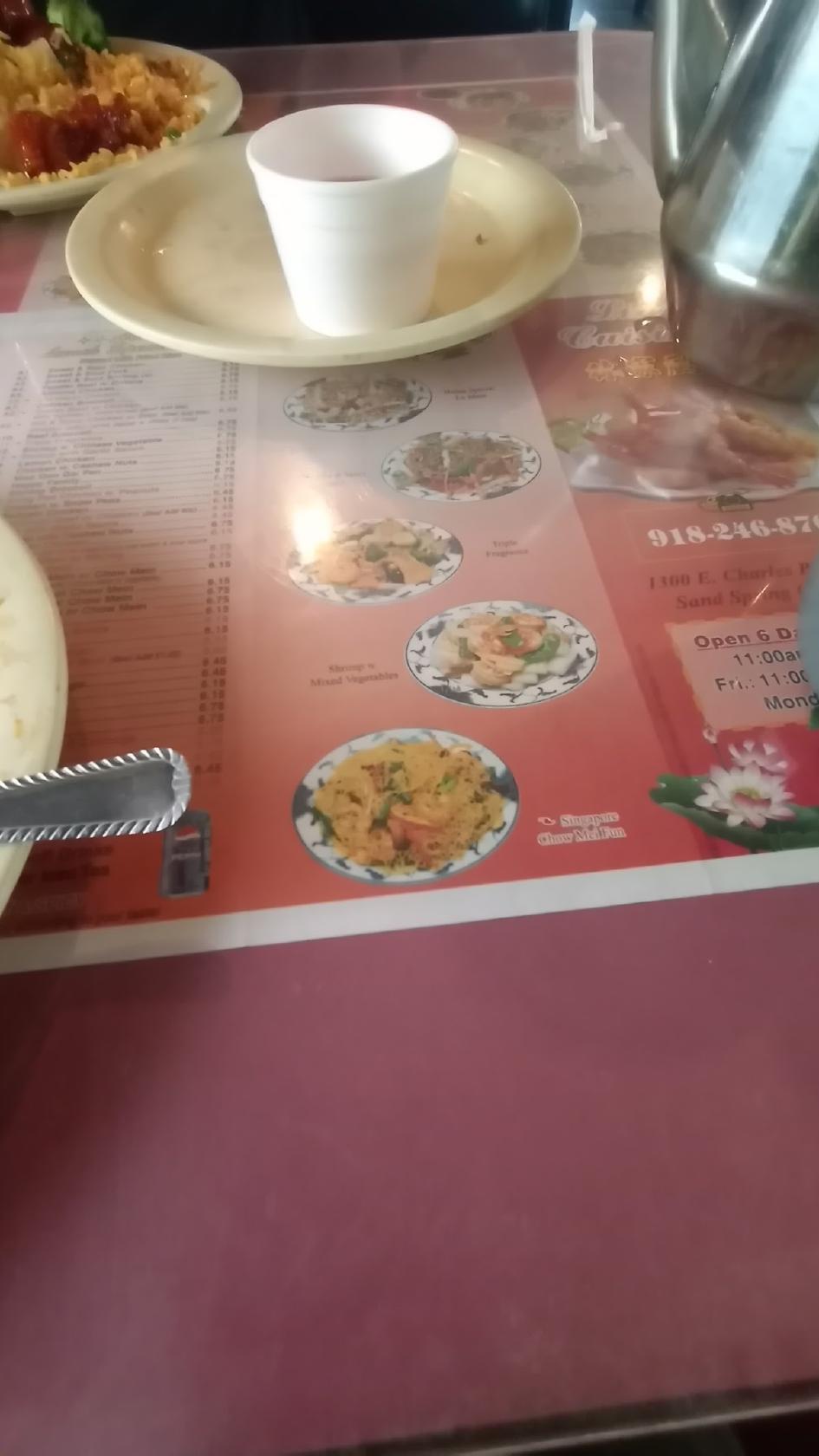 Menu at Lin Cuisine restaurant, Sand Springs
