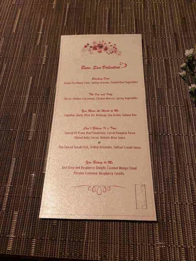 Menu at Alto Restaurant & Bar, Jakarta, Four Seasons Hotel Jakarta