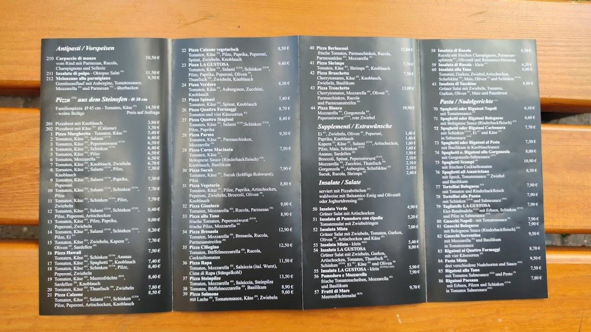 Speisekarte von Pizzeria La Gustosa, Frankfurt am Main